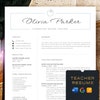 Teacher Resume Template Word and Pages | Teaching Resume Template, CV ...