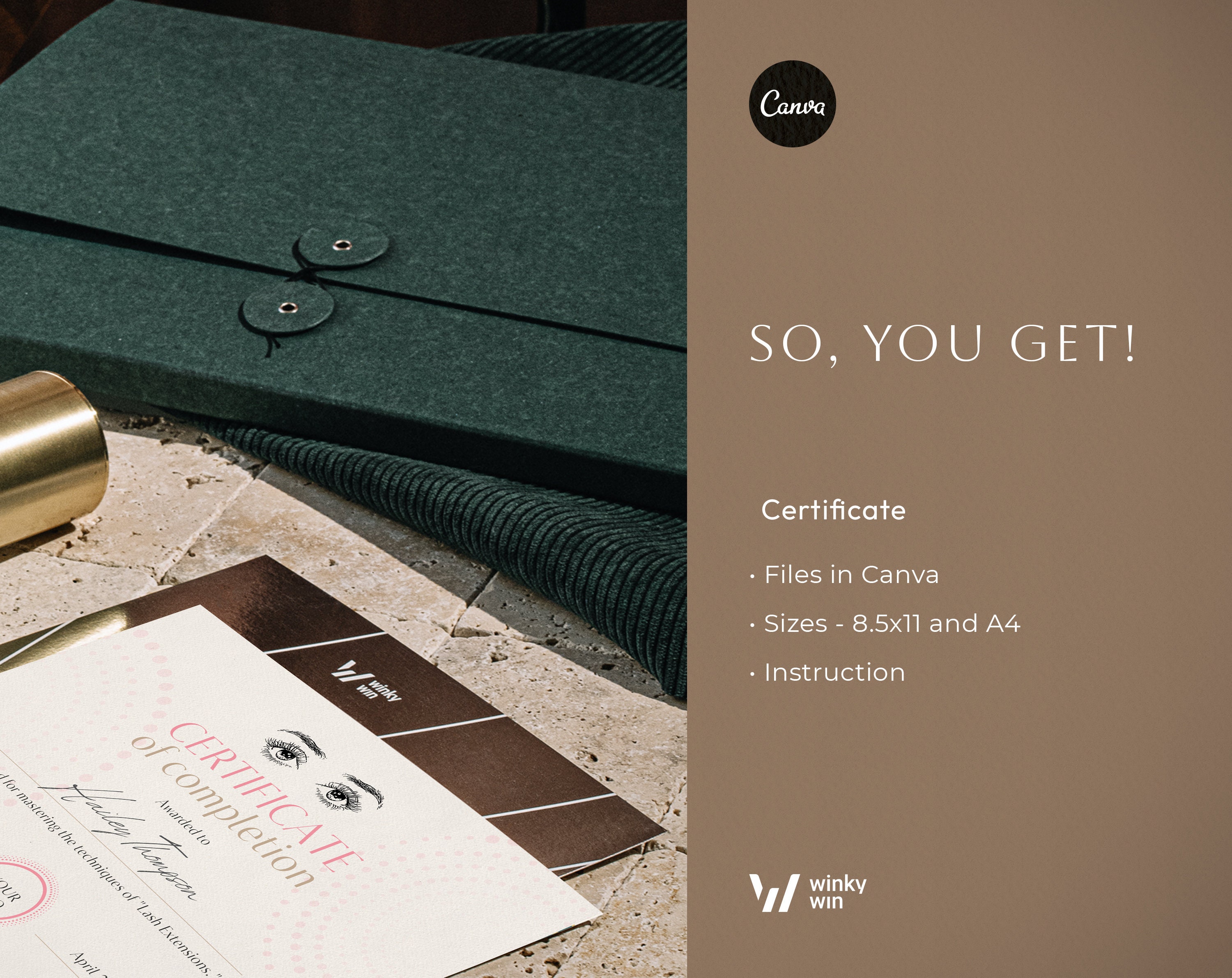 Lash Certificate of Completion Template Canva, Lash Course Award Brow ...