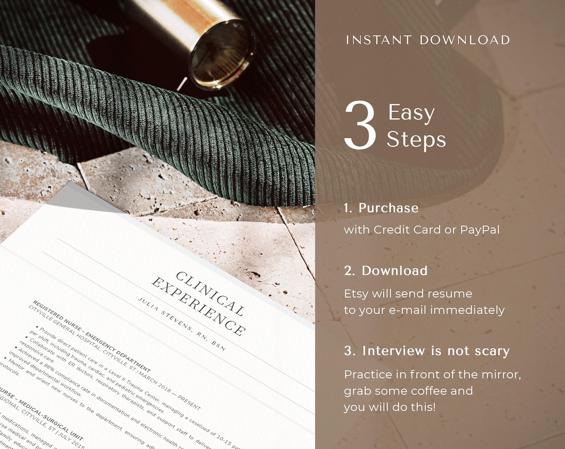 Nursing Portfolio Template, Nurse Portfolio for Word + Mac Pages, Cover ...