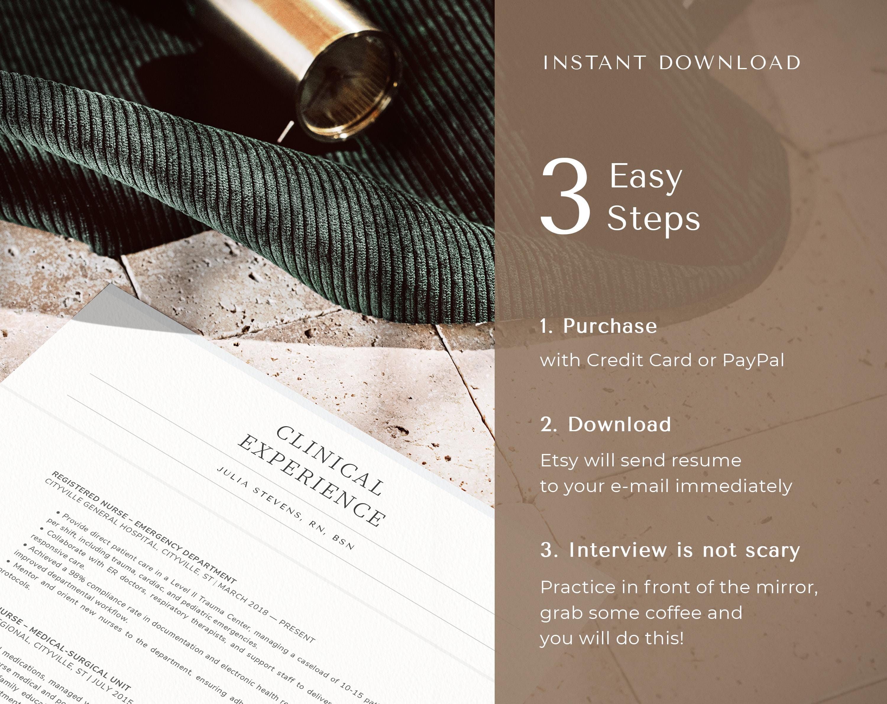 Nursing Portfolio Template, Nurse Portfolio for Word + Mac Pages, Cover ...