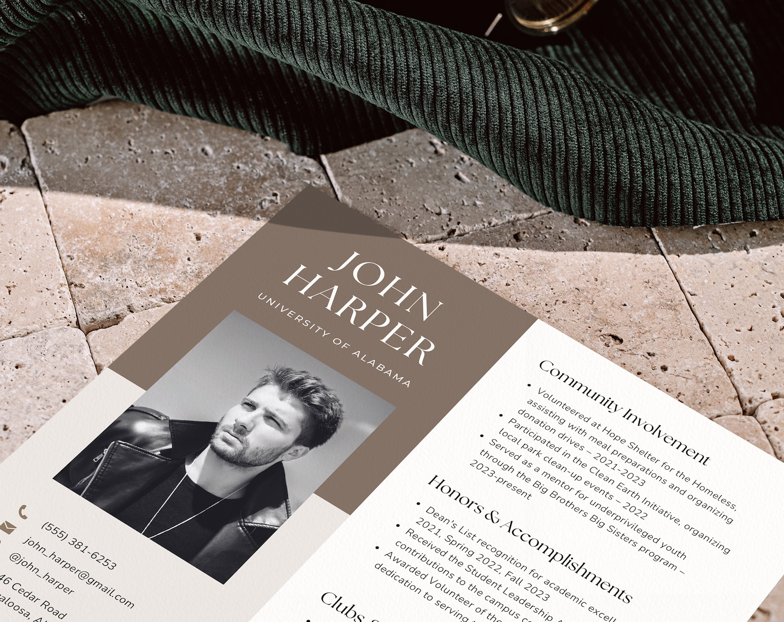 Fraternity Resume Template, Fraternity Rush Resume Canva, Minimalist ...