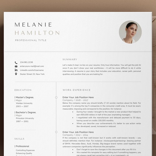 CV Pohja Englanti Clean Resume With Photo Beige Resume - Etsy Australia
