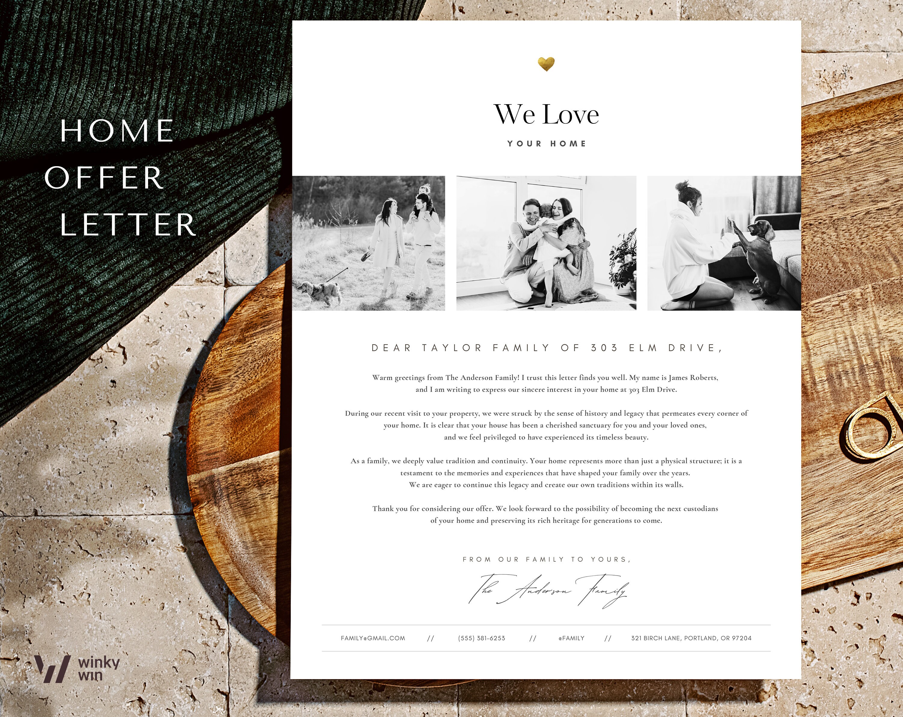 Minimal House Offer Letter Template - Editable Home Offer Letter to ...