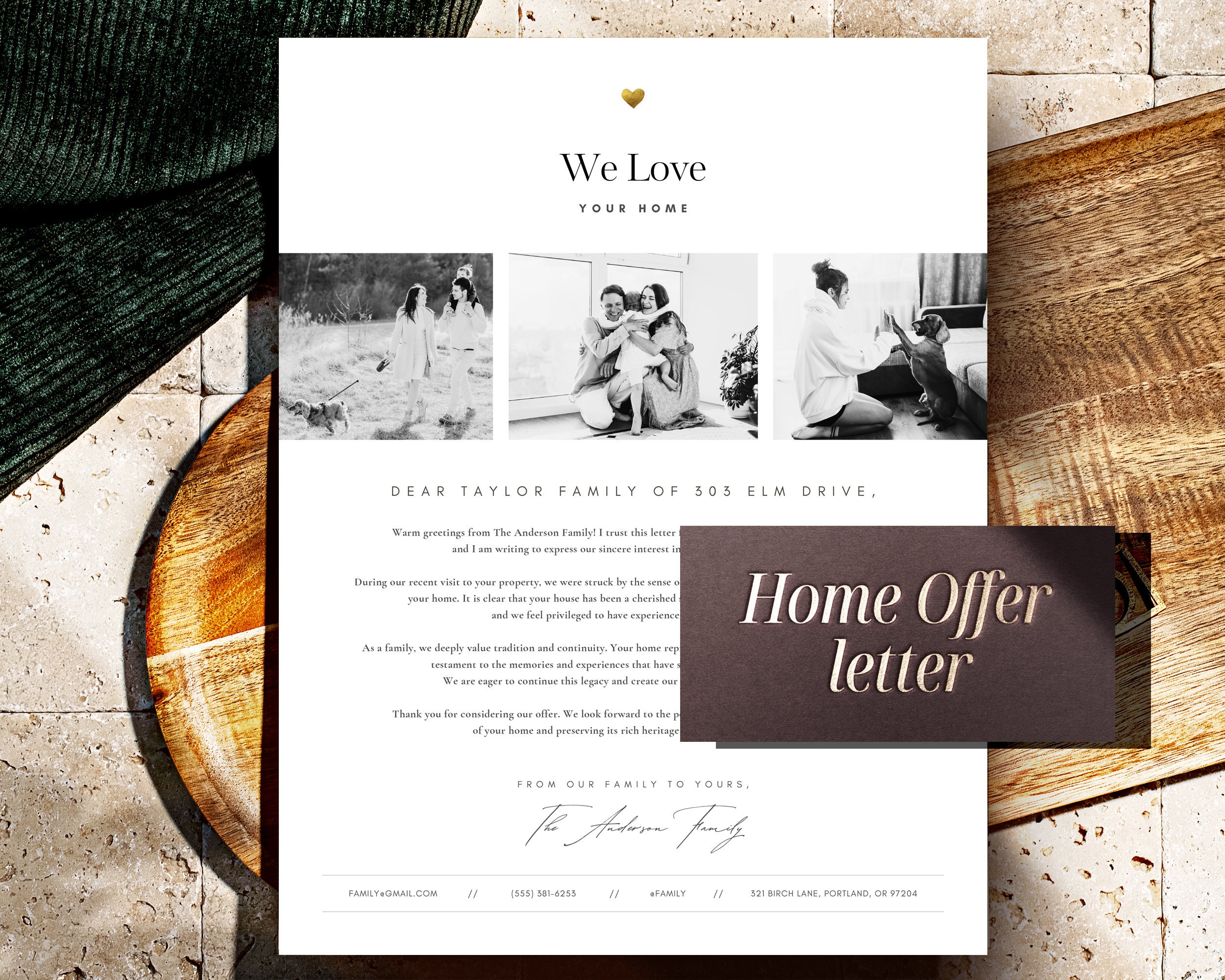 Minimal House Offer Letter Template - Editable Home Offer Letter to ...