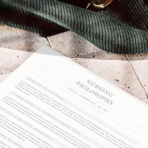 Nurse Portfolio Template, Professional Nursing Portfolio for RN, LPN ...