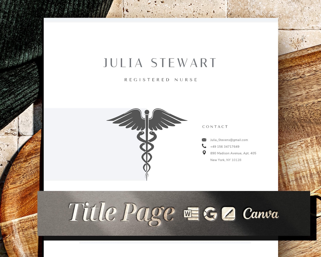 Medical Resume Cover Page Templates – Professional, Editable & Modern ...