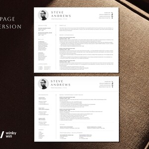 Horizontal Resume Format Word, Professional Landscape Resume Design ...