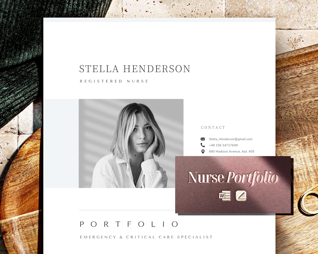 Nurse Portfolio Template, Professional Nursing Portfolio for RN, LPN ...