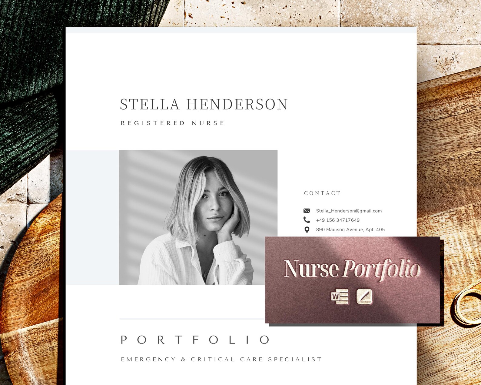 Nurse Portfolio Template, Professional Nursing Portfolio for RN, LPN ...