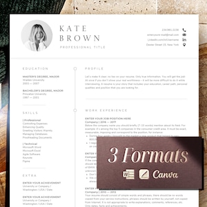 Cv Template - Etsy