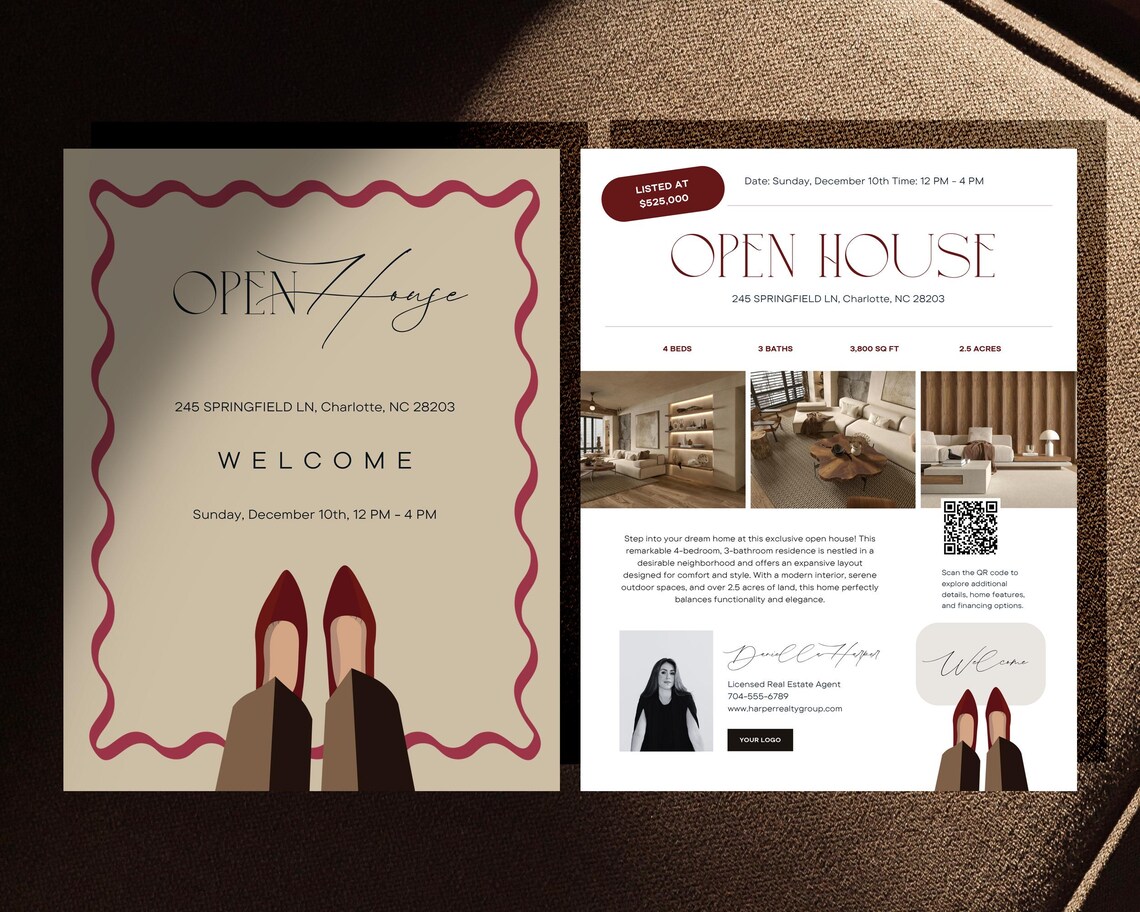 Realtor Open House Flyer Template: Editable Canva Design (PDF) - Etsy