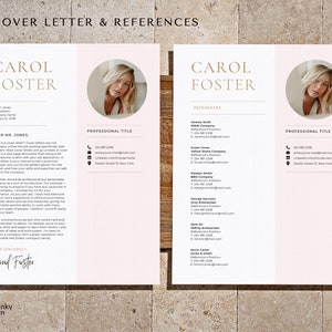 Rose Gold Resume Template Canva, Creative Pink Bronze CV Template With ...