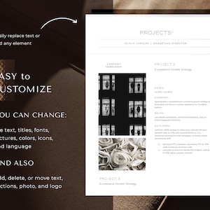 Modern Portfolio Template, Professional Portfolio Layout, Marketing ...