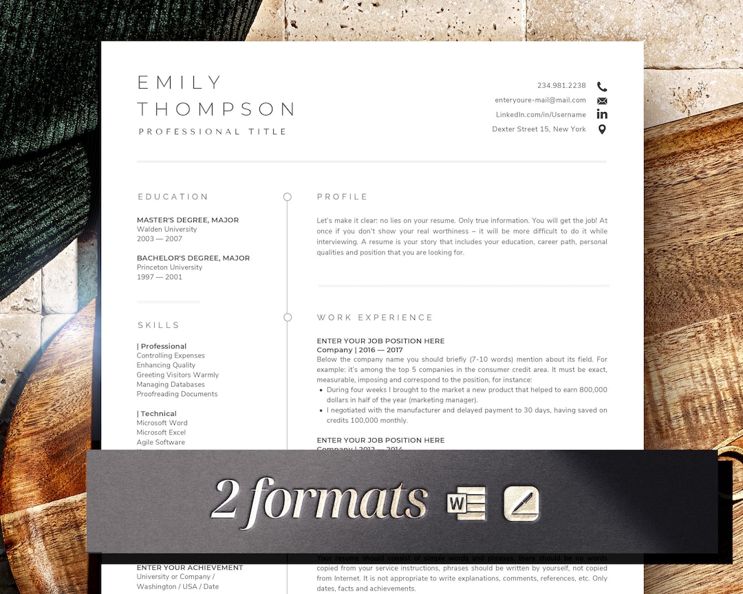 Resume and Cover Letter Template Free References Page, Cv Template ...