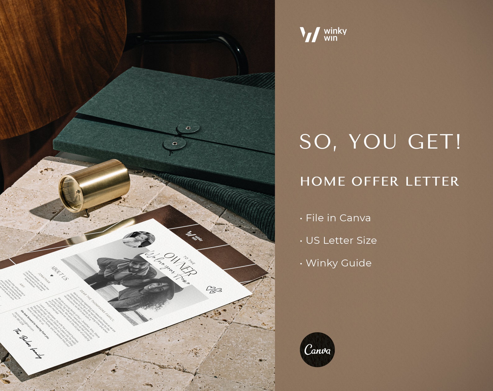 Minimalist House Offer Letter Template, We Love Your Home, Dear Seller ...