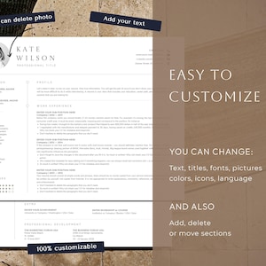 Landscape Resume Template | Horizontal Cv Template Format, 2 Page With ...