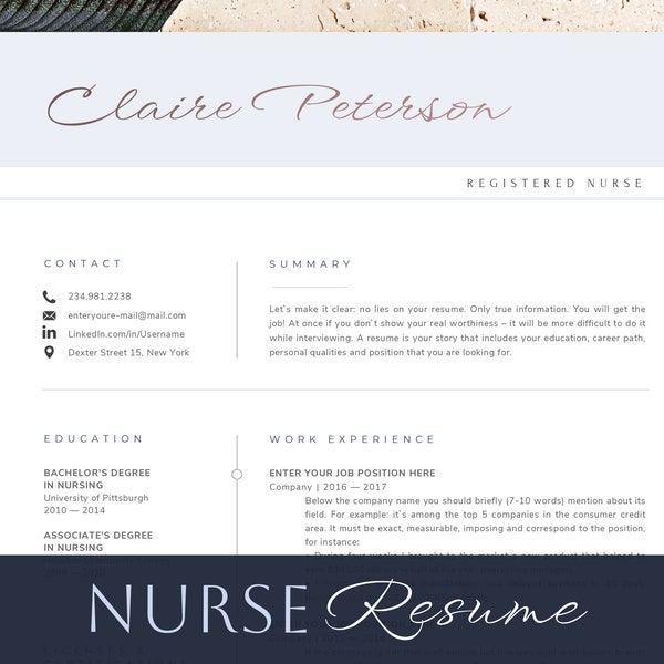 New Grad Rn Resume - Etsy