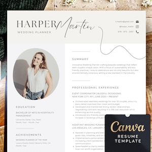 Wedding Planner Resume Template, Wedding Event Planner Resume Cv ...