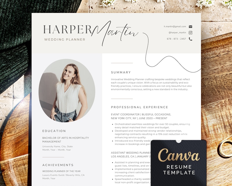 Wedding Planner Resume Template, Wedding Event Planner Resume Cv ...