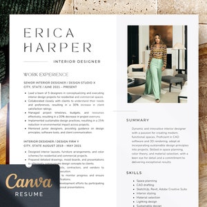 Interior Designer Resume Template, Interior Decorator Resume Cv ...