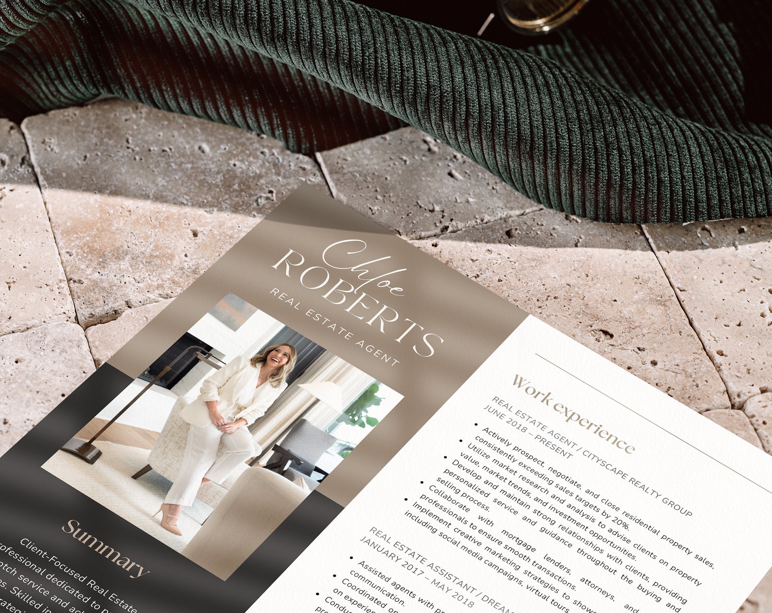 Real Estate Agent Resume Template Realtor Resume, Modern Cv Template ...