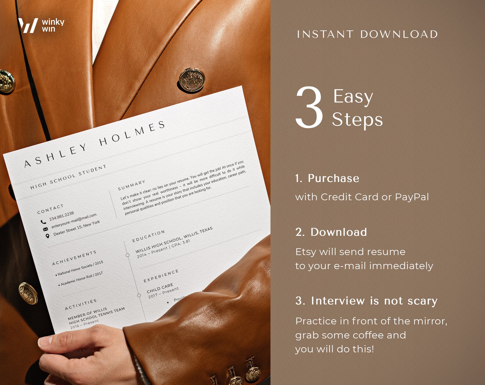 Collage Resume Template Student, High School Student Resume With No ...