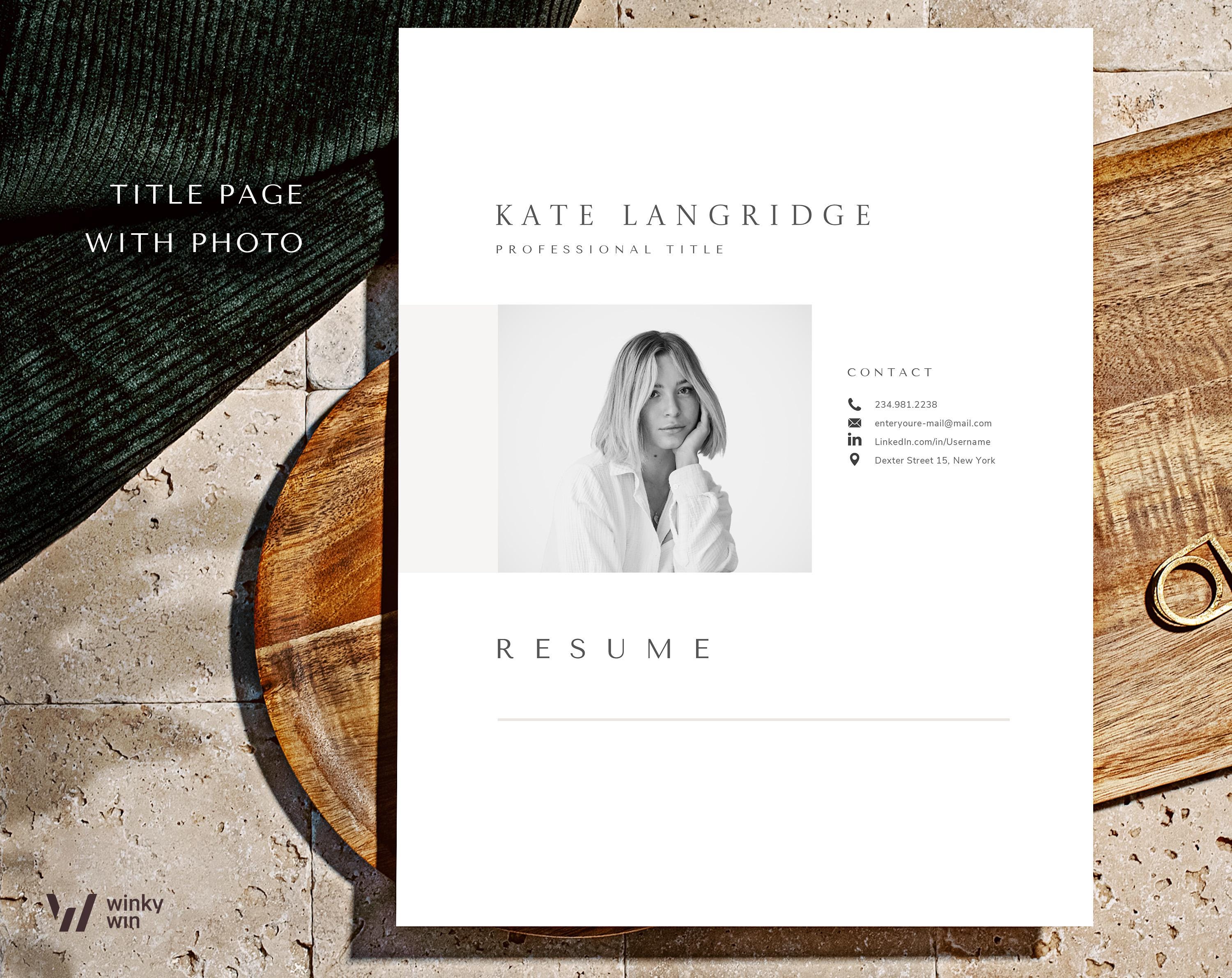 Resume Cover Page Templates Word, Google Docs, Canva, Mac Pages, Modern ...