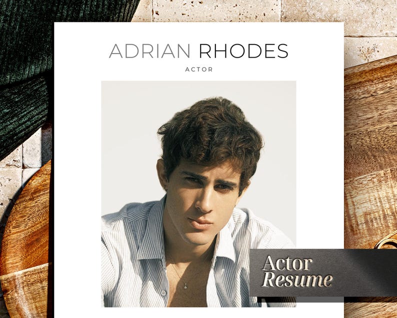 Professional Acting Resume Template Actor, Cv Template for Actor ...