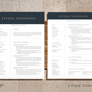 Resume 2024, Gold and Blue Resume Template and Cover Letter, Mac Pages ...