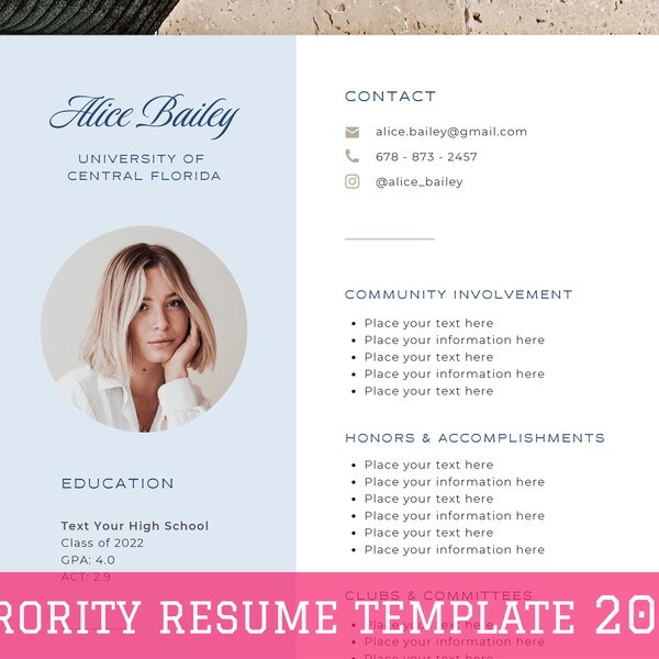 Zeta Resume Template - Etsy