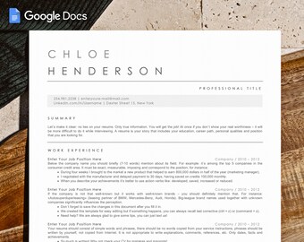 ATS Friendly Resume Template for Word, Pages, Google Docs Clean ATS ...