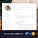 Elementary School Teacher Resume Template Word & Pages - Etsy