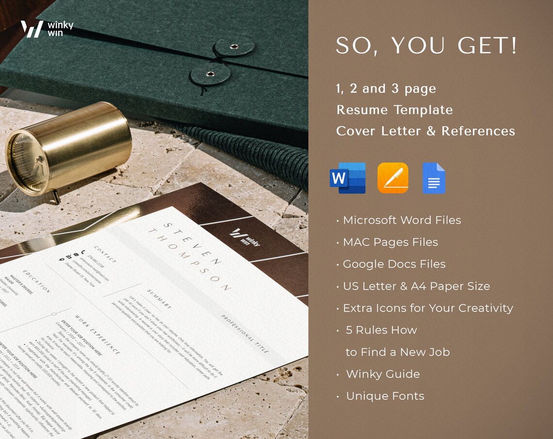 Modern Resume Templates, Simple Resume Template 2024, Template for ...