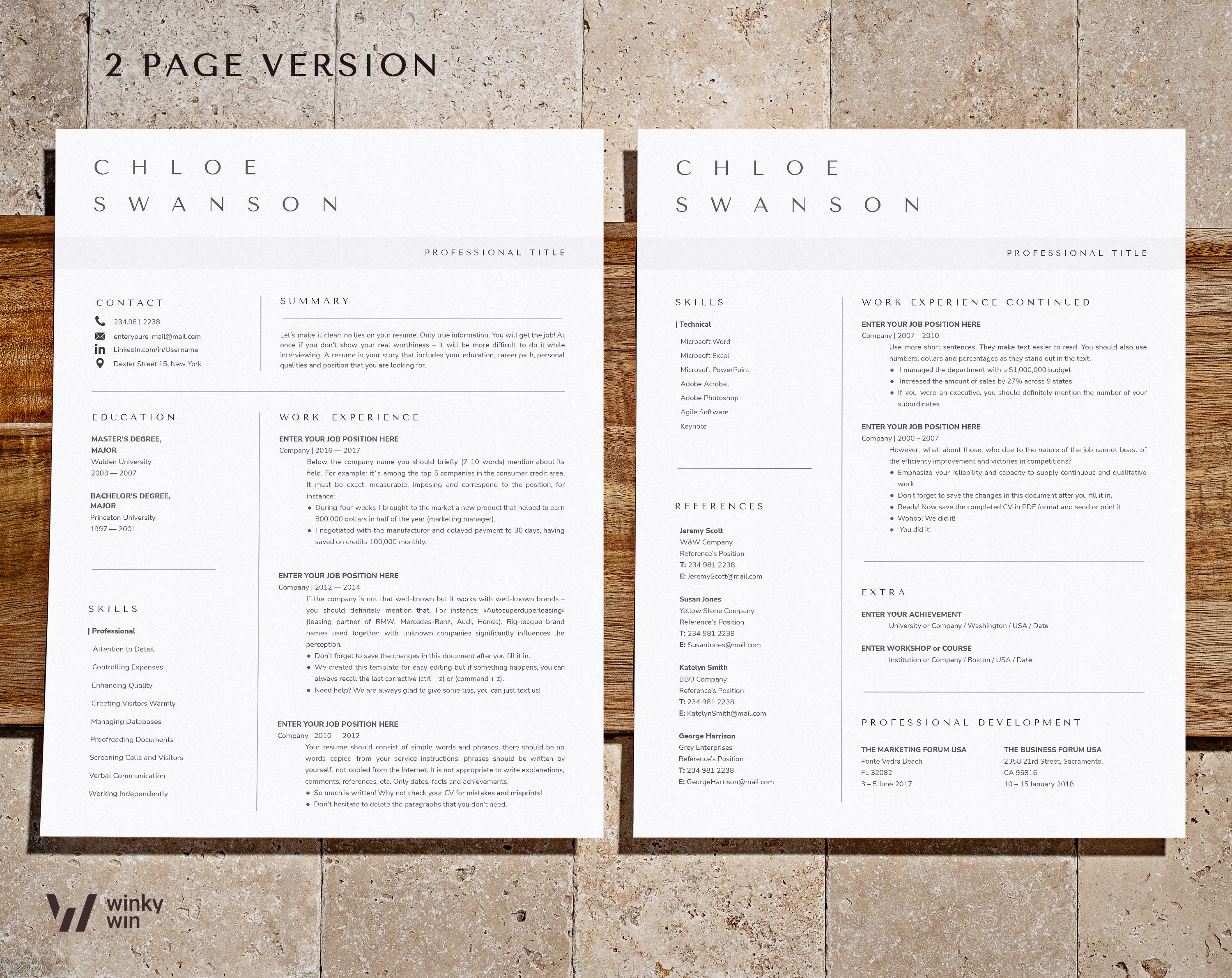 Google Docs Resume Template, Professional Resume Google Doc, Modern ...