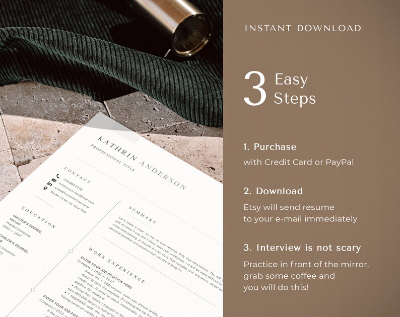 Easy to Edit Professional Resume Template, User Friendly Resume Designs ...