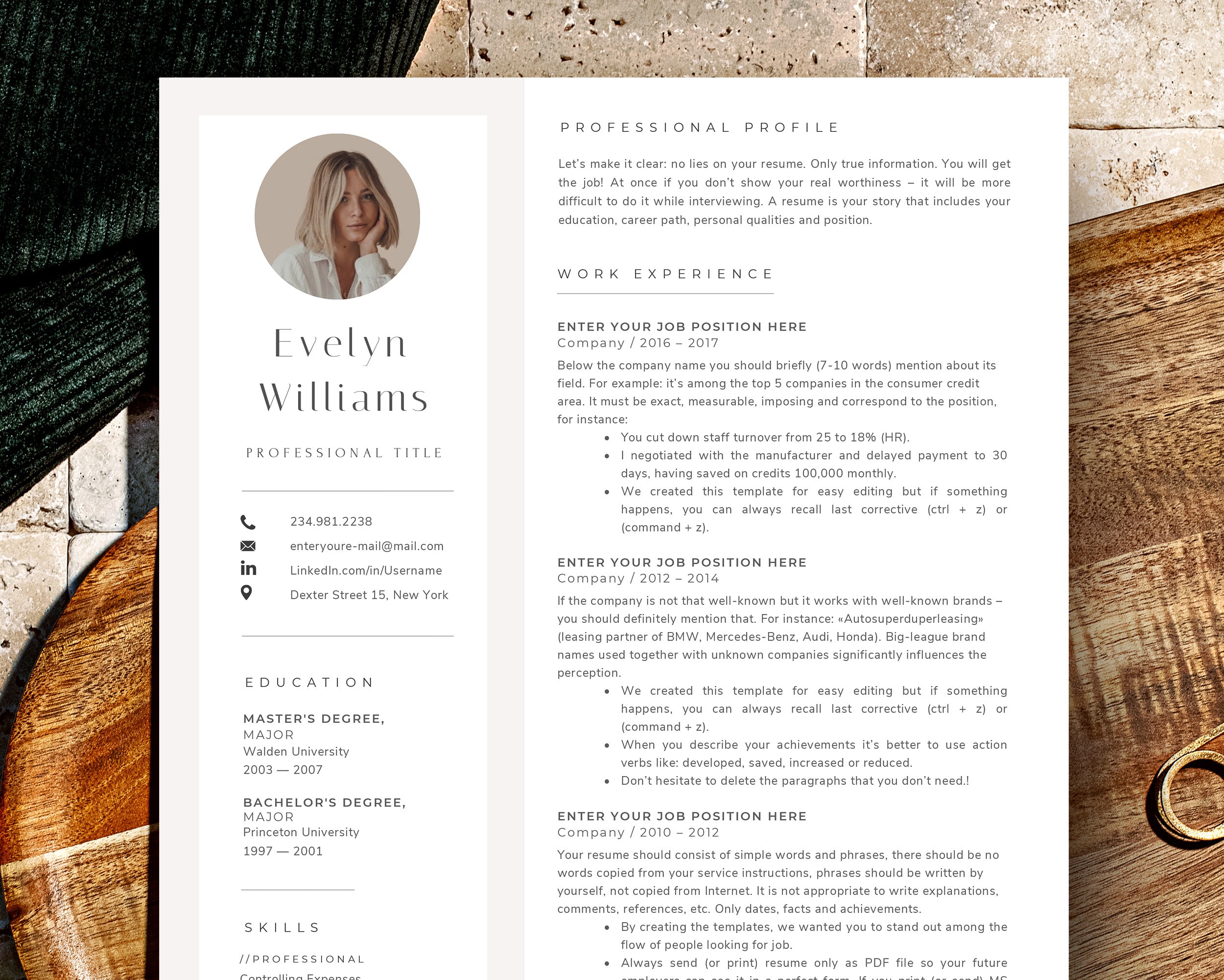 Template Cv Resume Template Professional Resume Maker, Pink Resume Layout, Editable Resume DIY ...