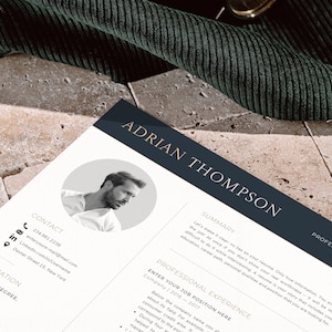 Men's Resume Template male Cv Template, Minimalist Curriculum Vitae ...