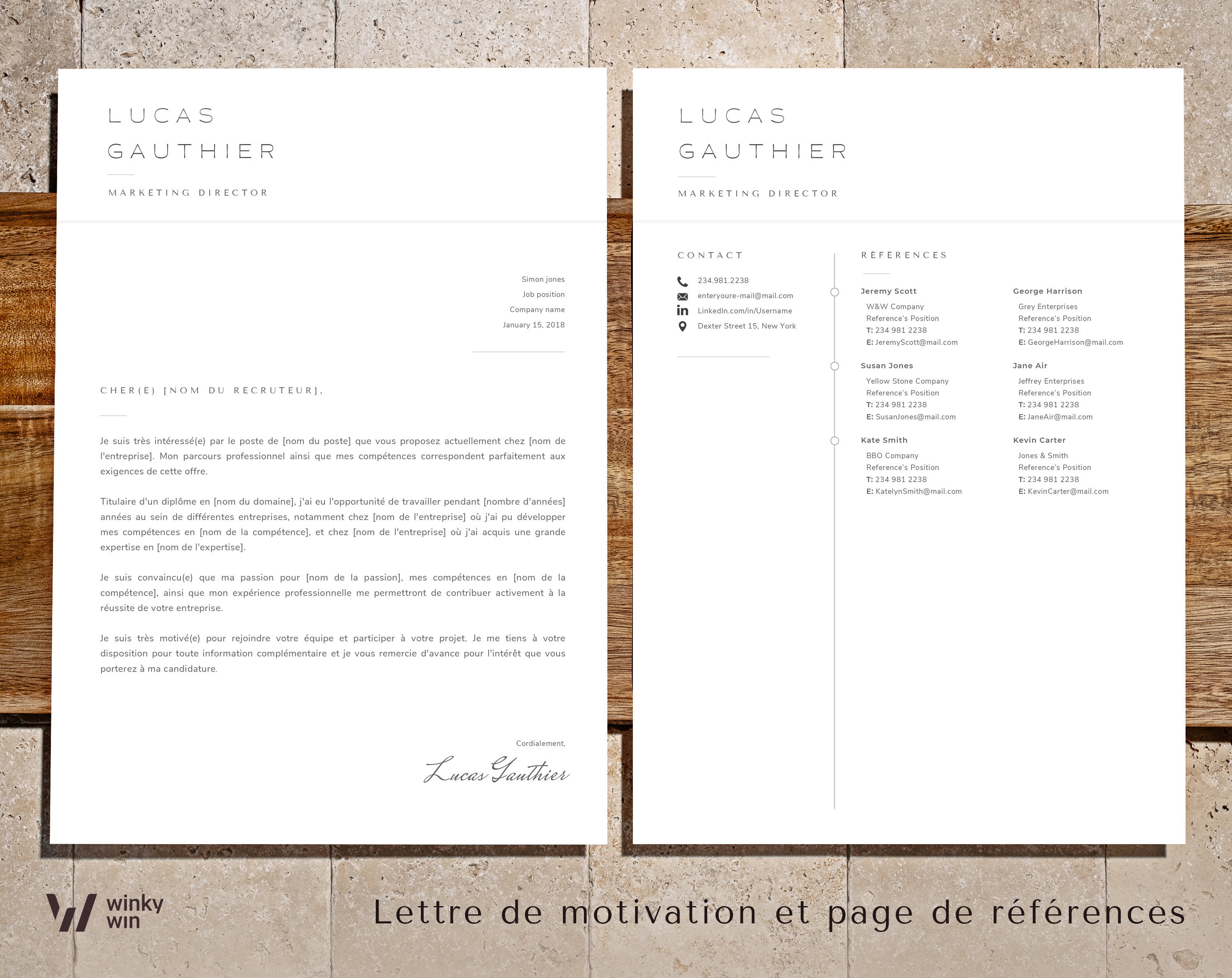 Modèle Cv Word Et Pages Mac, Gratuit Lettre De Motivation, Cv Francais ...
