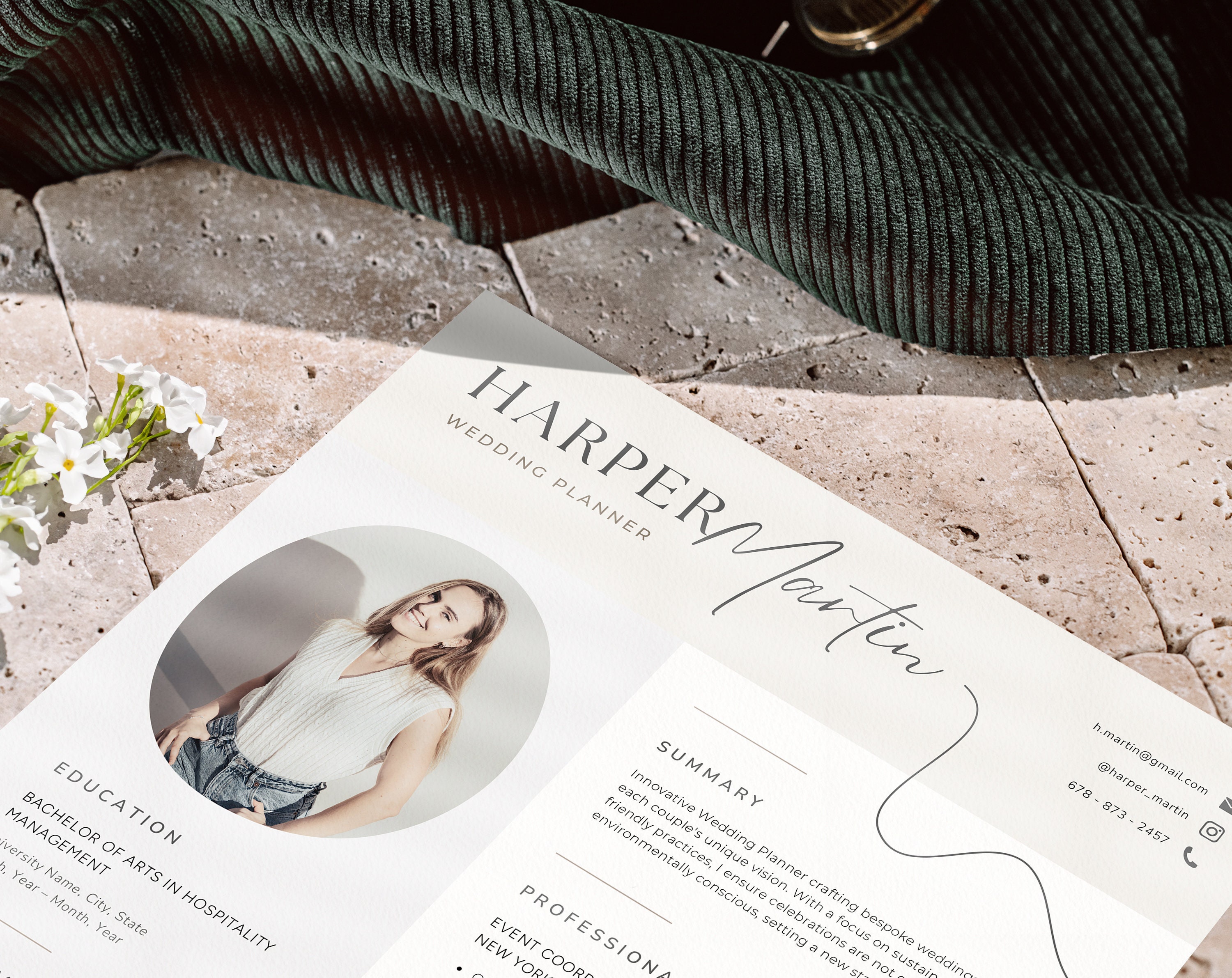 Wedding Planner Resume Template, Wedding Event Planner Resume Cv ...