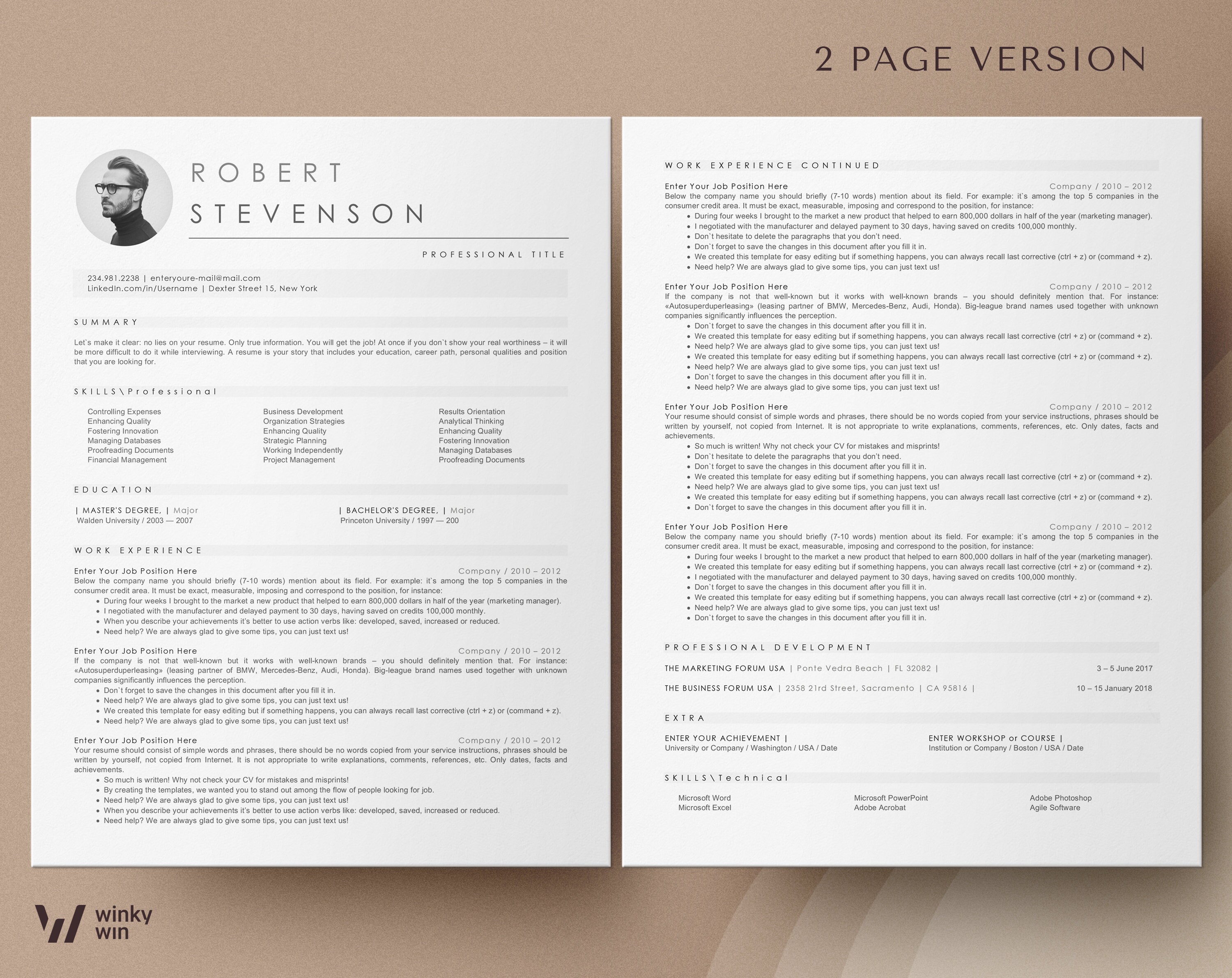 Classic ATS Resume Template Google Docs Traditional Resume | Etsy