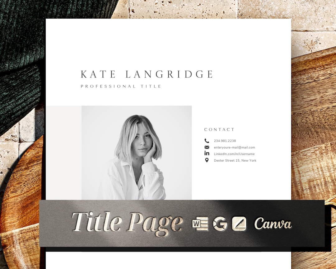 Resume Cover Page Templates Word, Google Docs, Canva, Mac Pages, Modern ...