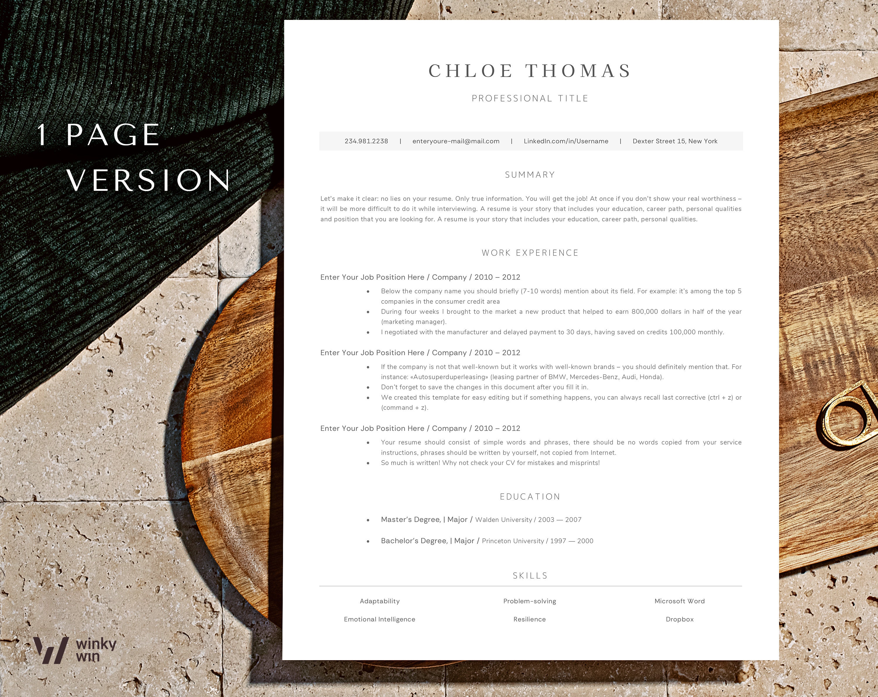 Clean Resume Template ATS Friendly Cv Template, Standard Ats Approved ...