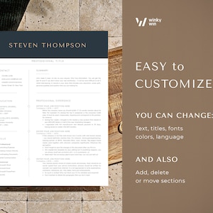 Resume 2024, Gold and Blue Resume Template and Cover Letter, Mac Pages ...