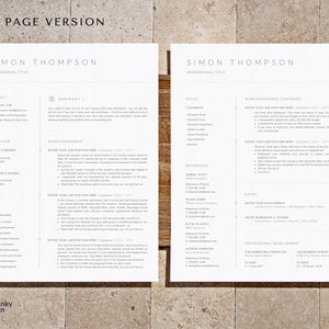 Clean Resume Template | Professional Executive Resumes | Easy to Edit ...
