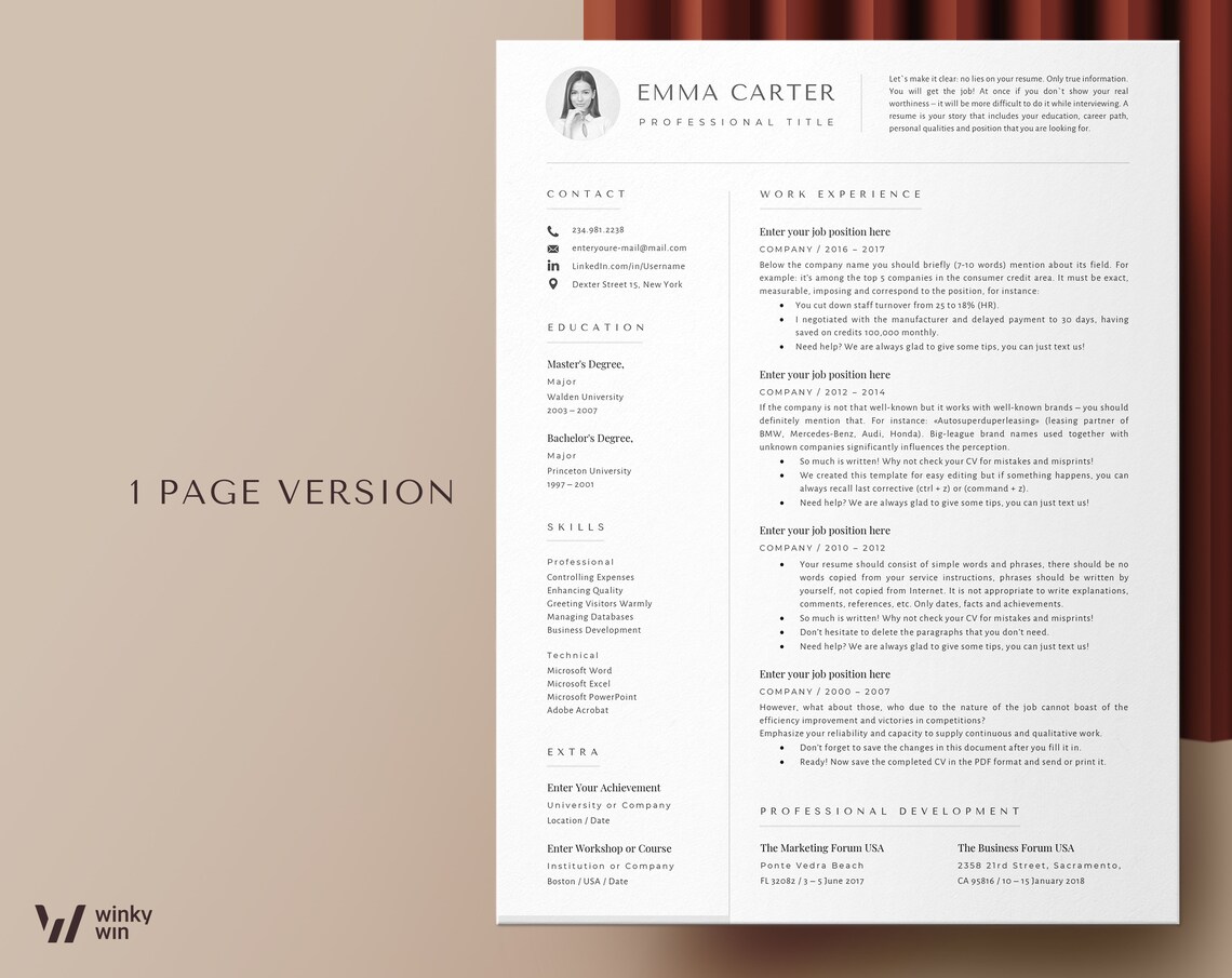Resume and Cover Letter Template, Cv Template Creative Resume Template ...