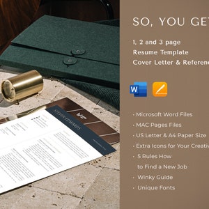 Editable Resume Template Compact Cv Template, Professional Resume ...