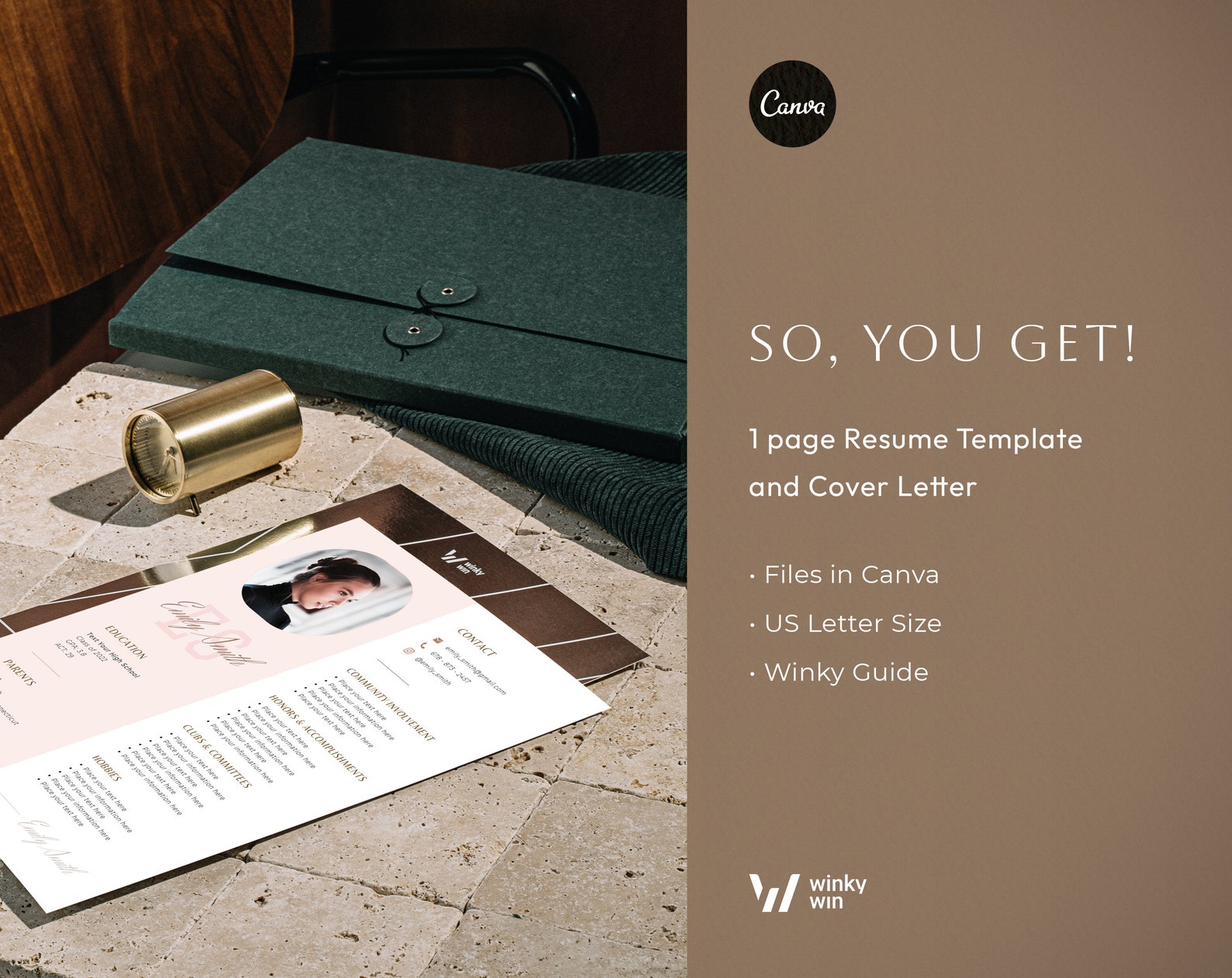 Sorority Resume Example, Rush Resume Template With Photo Canva, Free ...