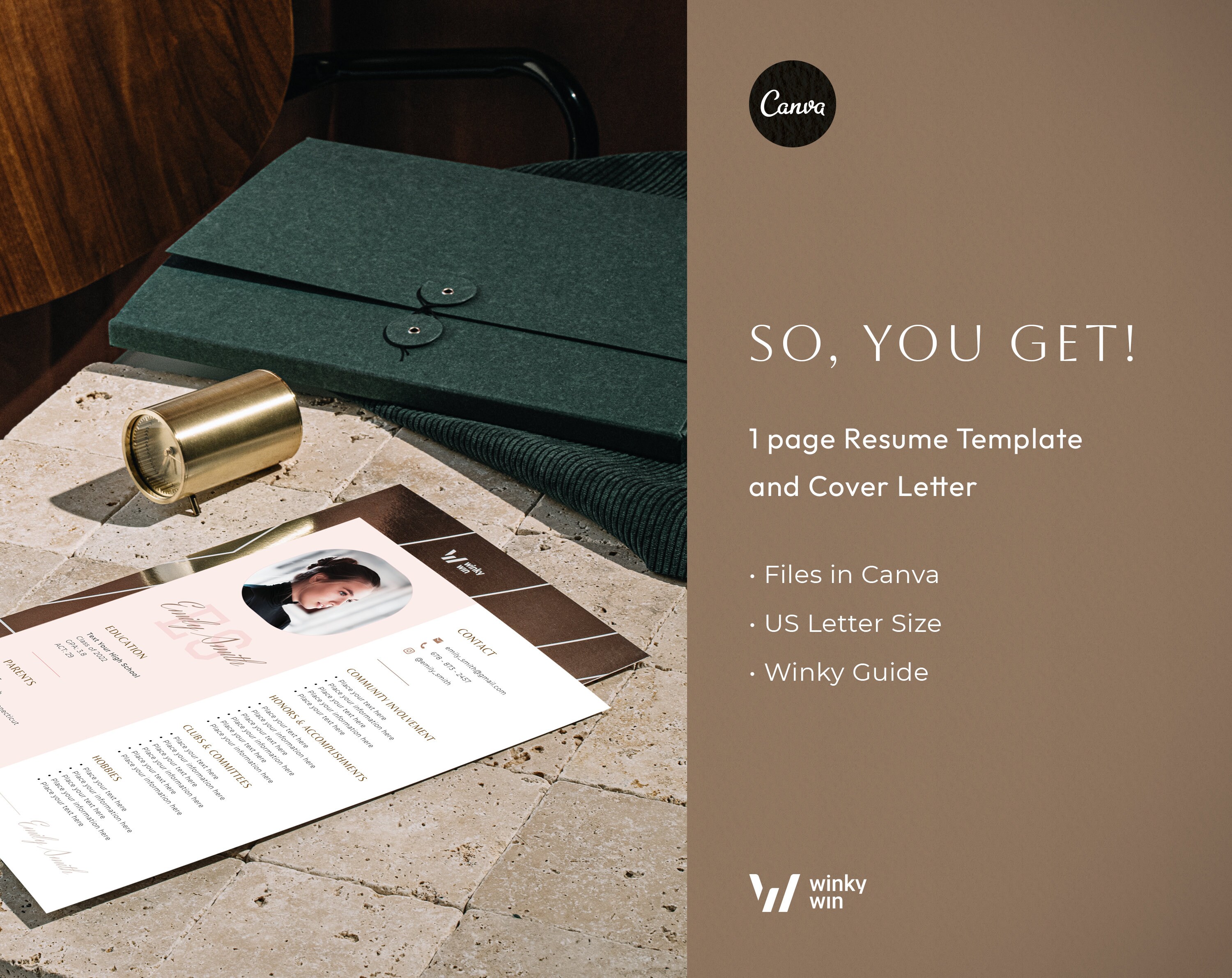 Sorority Resume Example, Rush Resume Template With Photo Canva, Free ...