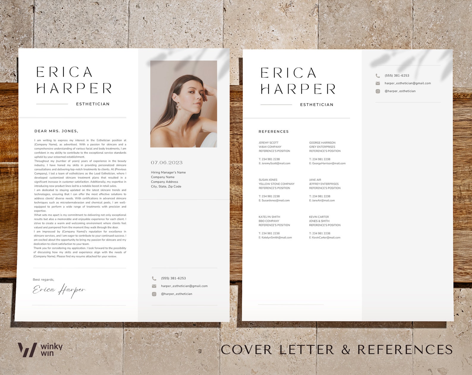 Esthetician Resume Example, Minimalist Beauty Resume Template for ...