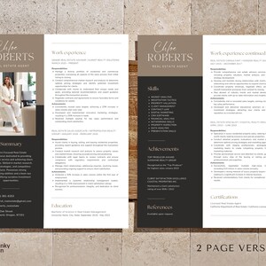 Real Estate Agent Resume Template Realtor Resume, Modern Cv Template ...